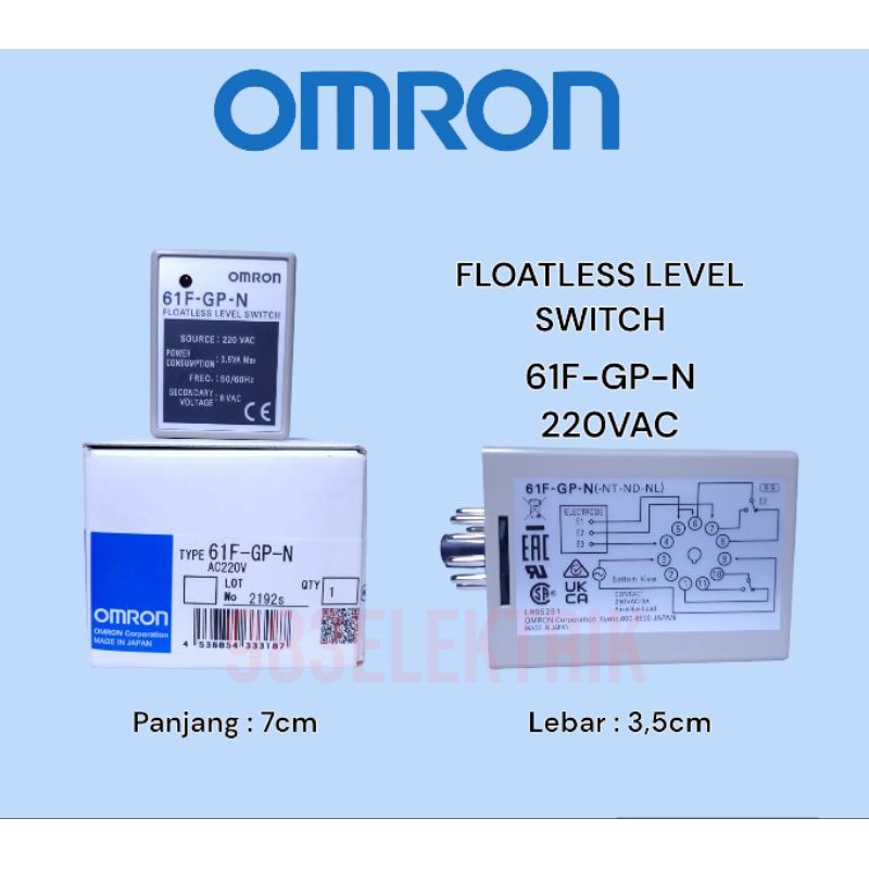 Jual Omron Floatless Level Switch type 61F-GP-N merk Omron floatless level switch | Shopee Indonesia