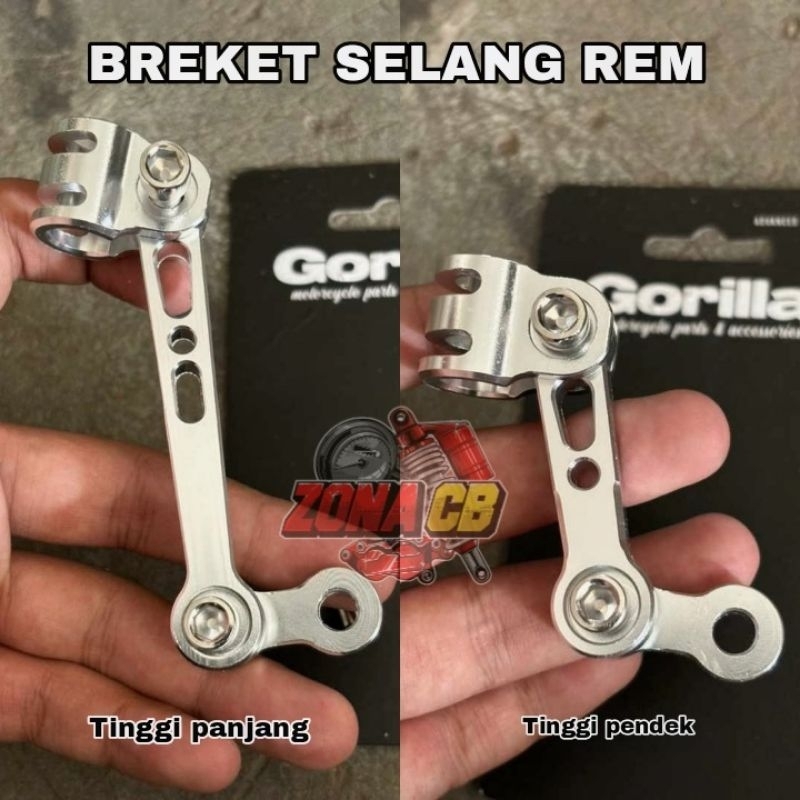 Jual breket selang rem depan cnc almunium model tinggi baru emblem ...