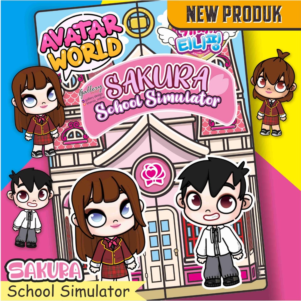 Jual SAKURA SCHOOL SIMULATOR Paperdoll Bongkar Pasang Besar 21x16 Cm ...