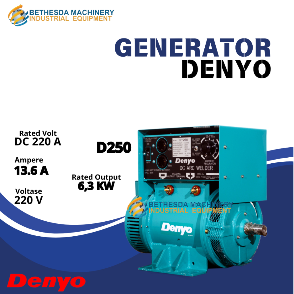 Jual Mesin Las Denyo D250/3 DC 220 A Welding Denyo 1 Phase | Shopee ...