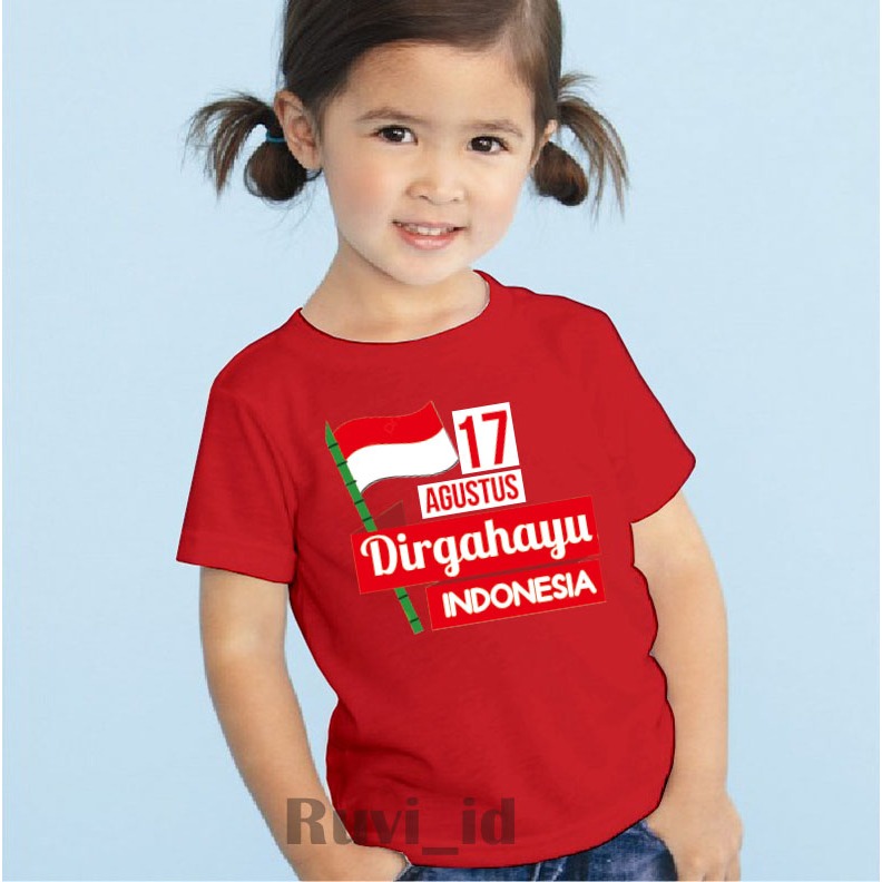 Jual KAOS 17 AGUSTUS / BELI 3 GRATIS HEADSET EXTRA BAS / KAOS ANAK AGUSTUSAN / KAOS ANAK HUT RI ...