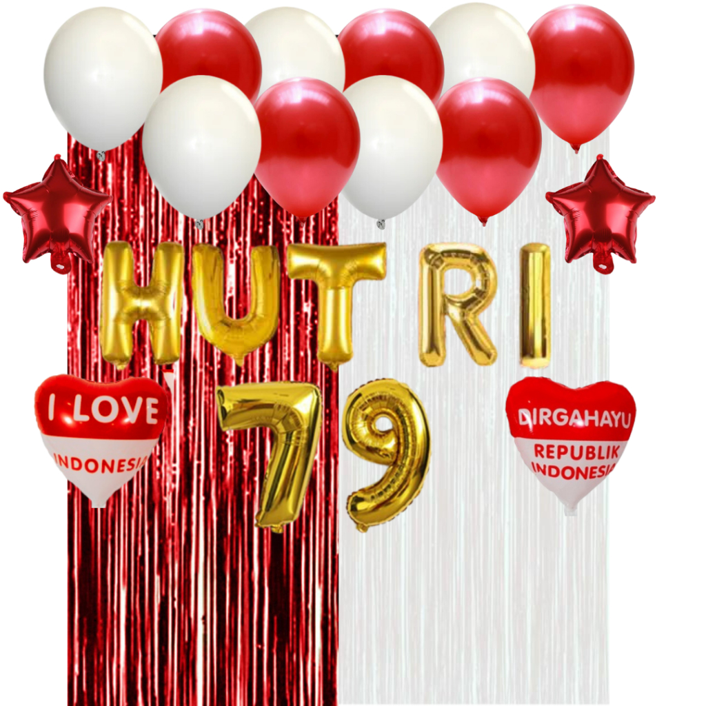 Jual MS.PARTY PAKET DEKORASI HUT KEMERDEKAAN 79TH/ DEKORASI DIRGAHAYU ...