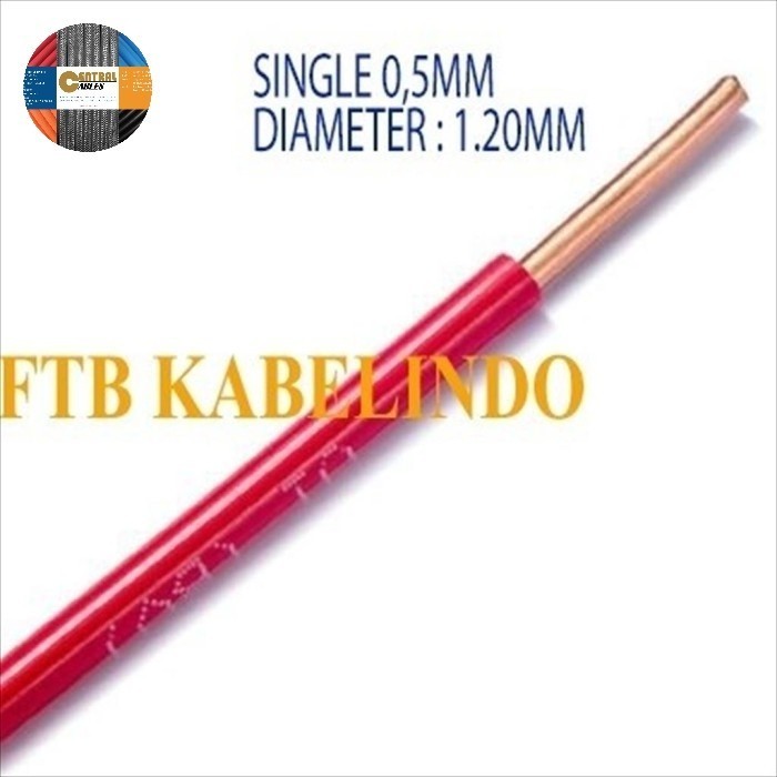 Jual Kabel Single Dinamit Blasting Wire RV 1x0.5mm 100M ( 1x0,5mm 1x0.5 ...