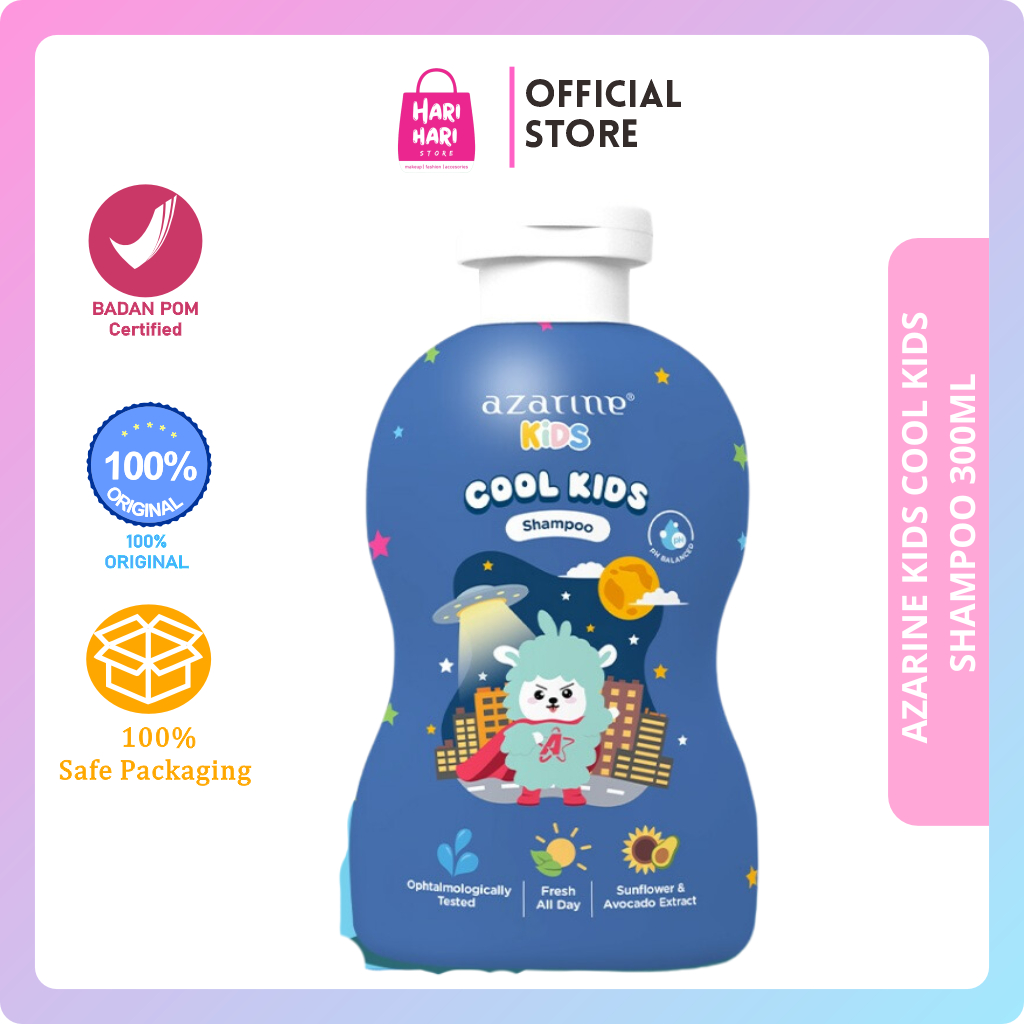 Jual Azarine Kids Cool Kids Shampoo 300ml Shampoo Bayi Kids SLS FREE ...