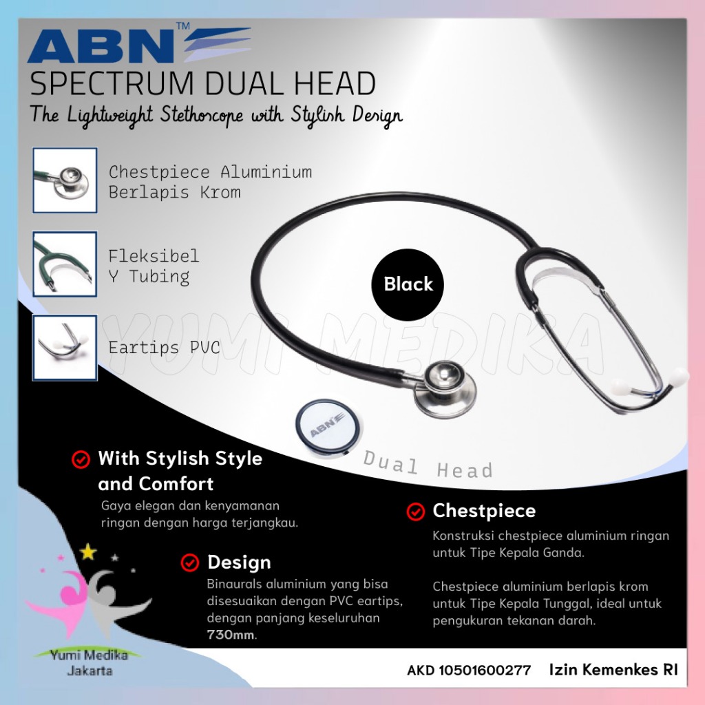 Jual STETOSKOP ABN SPECTRUM/STETOSKOP ABN SPECTRUM DEWASA | Shopee ...