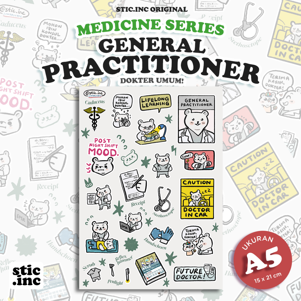 Jual General Practitioner - Stic.Inc Med Series - Stickersheet A5 ...