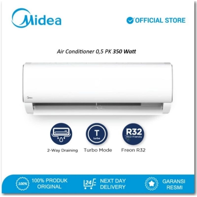 Jual AC MIDEA 1/2PK MSFC-05CRN2X AC MIDEA 0.5PK MSAF 05CRN | Shopee ...