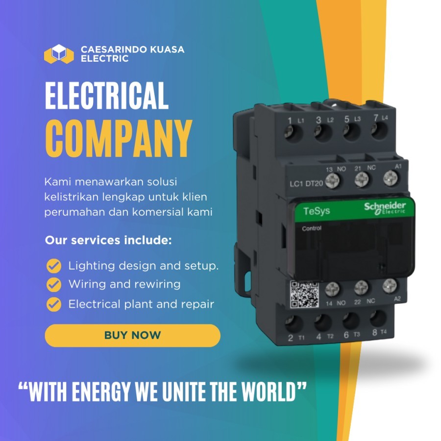 Jual KONTAKTOR 20A SCHNEIDER LC1DT20 20AMPER 4PAS 20AMPERE 4PHASE 4P ...