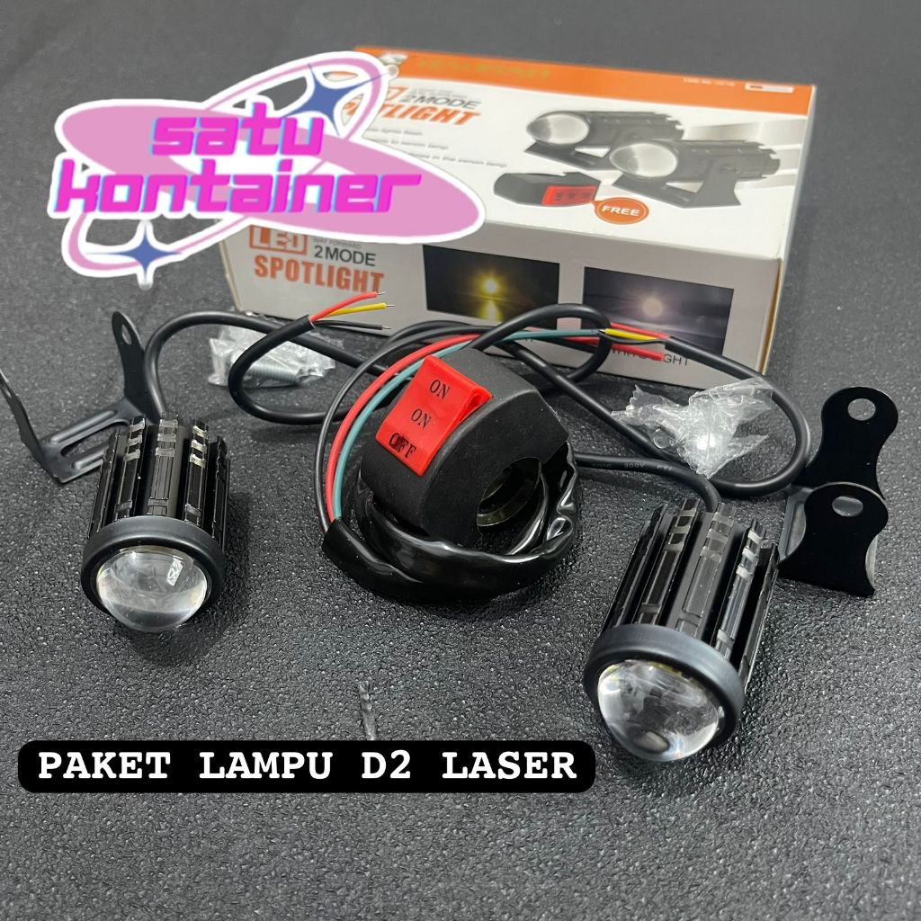 Jual paket Lampu Tembak D2 Laser Led Mini 2 Warna/SUPER TERANG 2 PCS ...