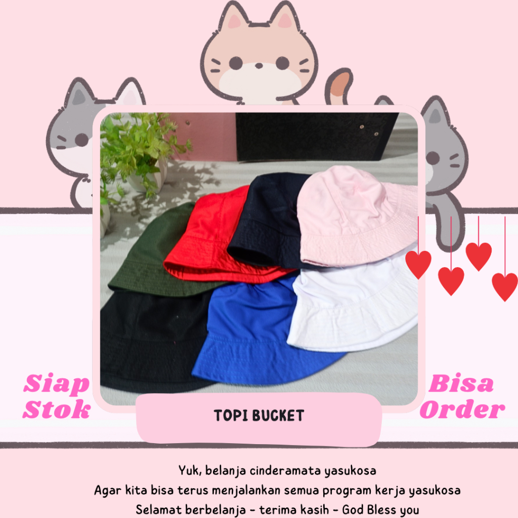 Jual TOPI BUCKET HAT POLOS, BUCKET CUSTOM, TOPI CUSTOM | Shopee Indonesia