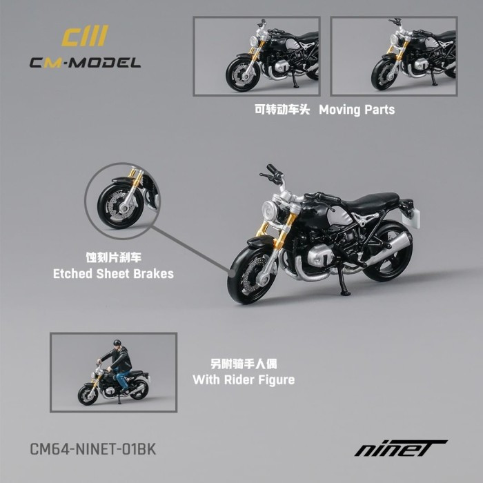 Jual CM64-NINET-01BK - CM Model 1/64 Motorcycle BMW NineT Black w ...