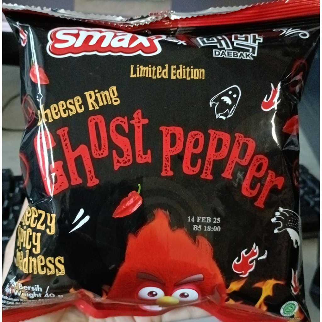 Jual Smax Cheese Ring GHOST PEPPER 40g | Shopee Indonesia