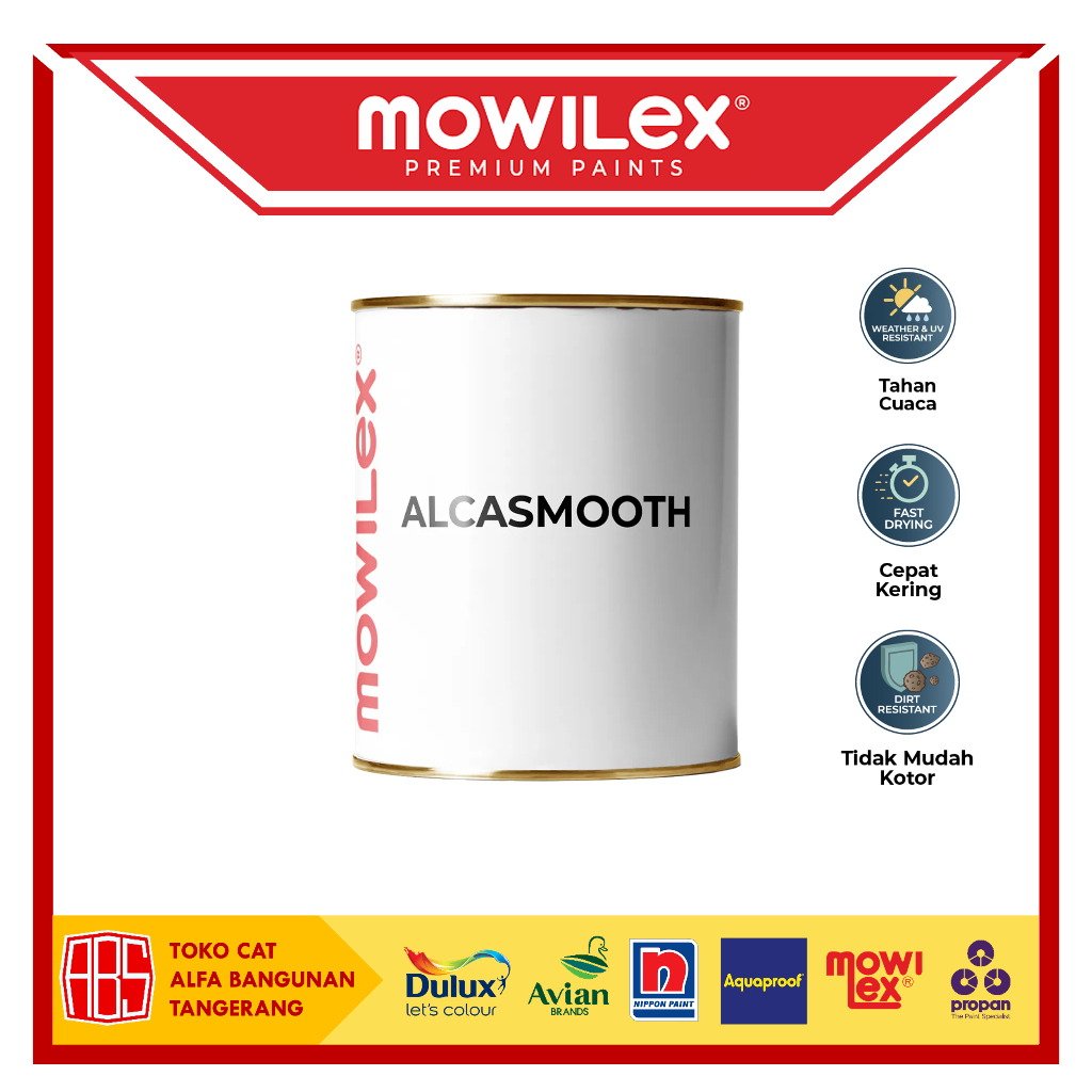 Jual Cat Mowilex - Alcasmooth - Plamir Dinding (Plamur/Filler/Wall ...