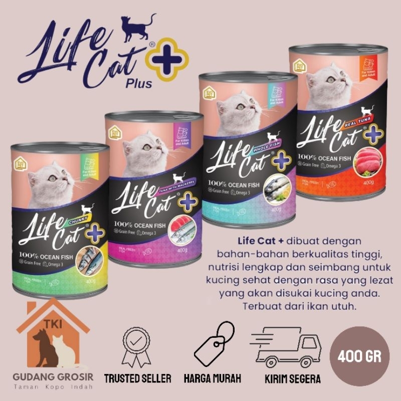 Jual Life Cat PLUS Can 400 Gr Makanan Kucing Kaleng | Shopee Indonesia