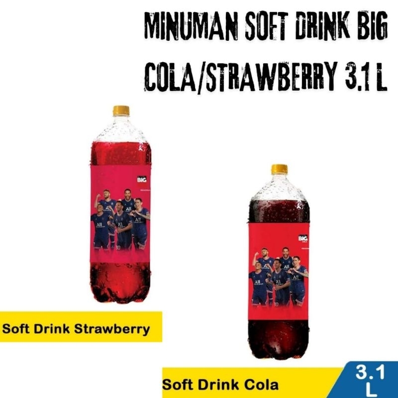 Jual BIG SOFT DRINK RASA COLA/ STRAWBERRY KEMASAN BOTOL 3.1 LITER ...