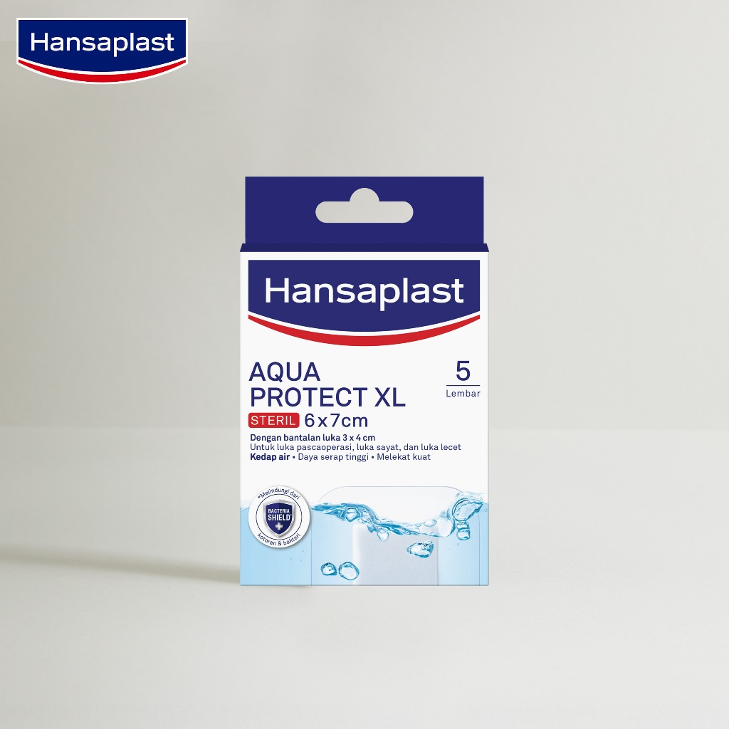 Jual Hansaplast Aqua Protect Steril XL 6 x 7cm 5pcs - Plester Luka ...