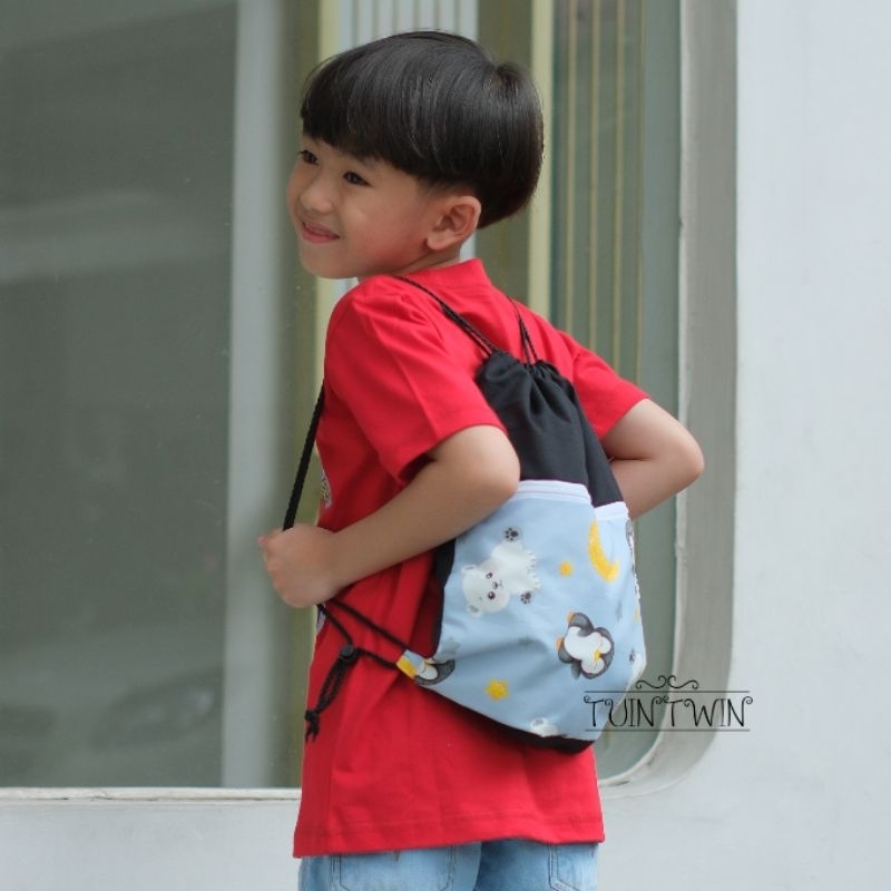 Jual stringbag for kids boy series tas ransel serut anak kid cewek cowok laki boy drawstring bag ...