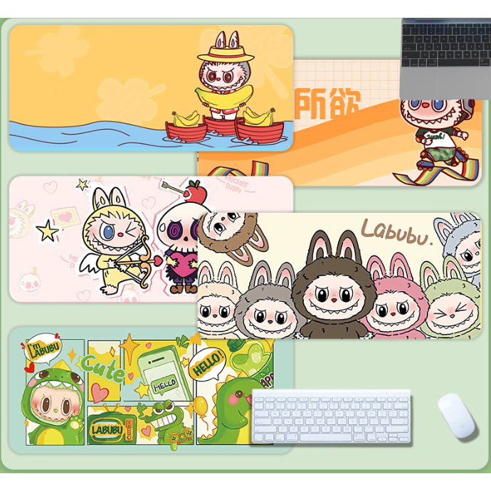 Jual Ready PREMIUM MOUSE PAD 800*300*3mm SUPER TEBAL LABUBU LISA ...