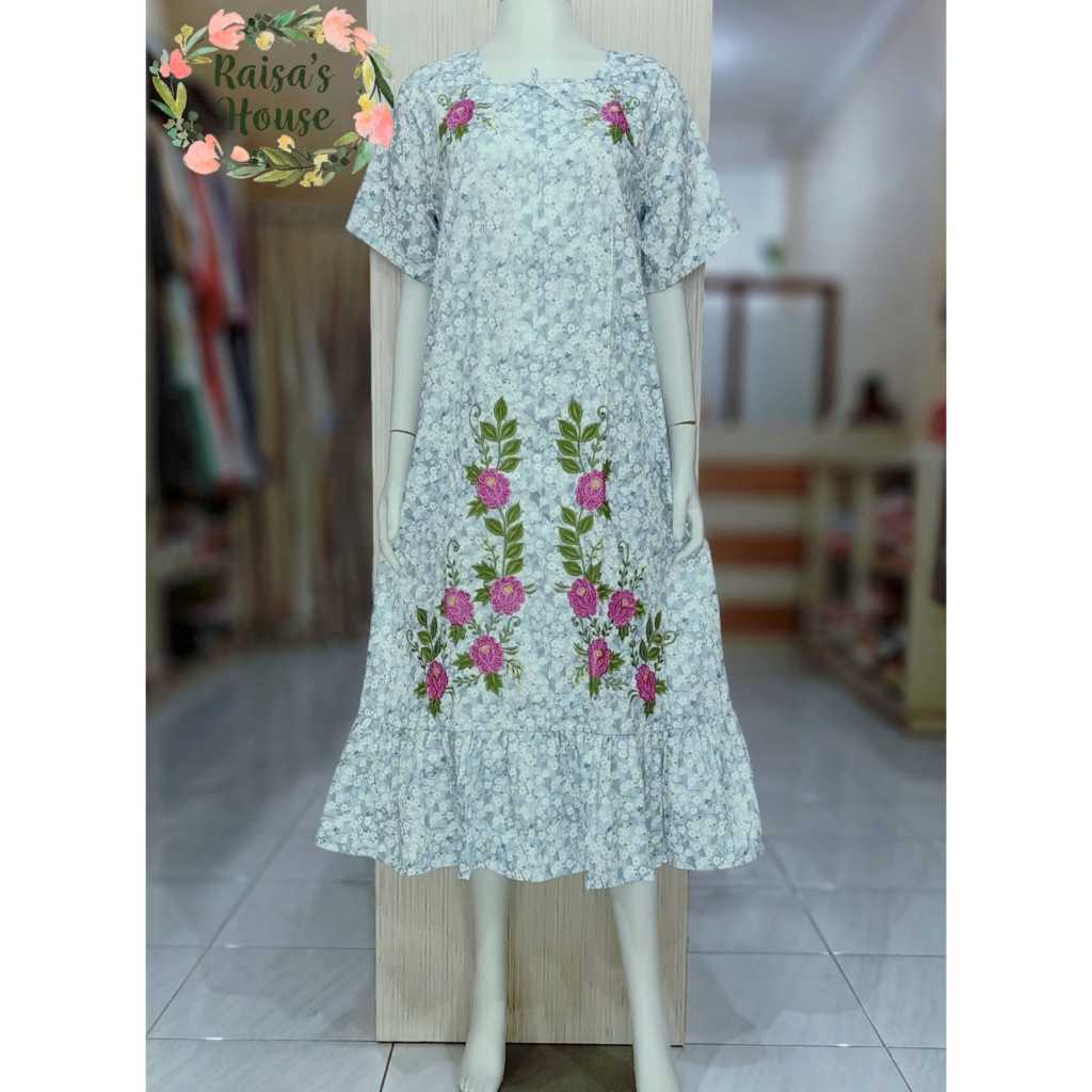 Jual DASTER TUNIK BORDIR KHAS MALANG - REMPEL BAWAH | POWDER BLUE ...