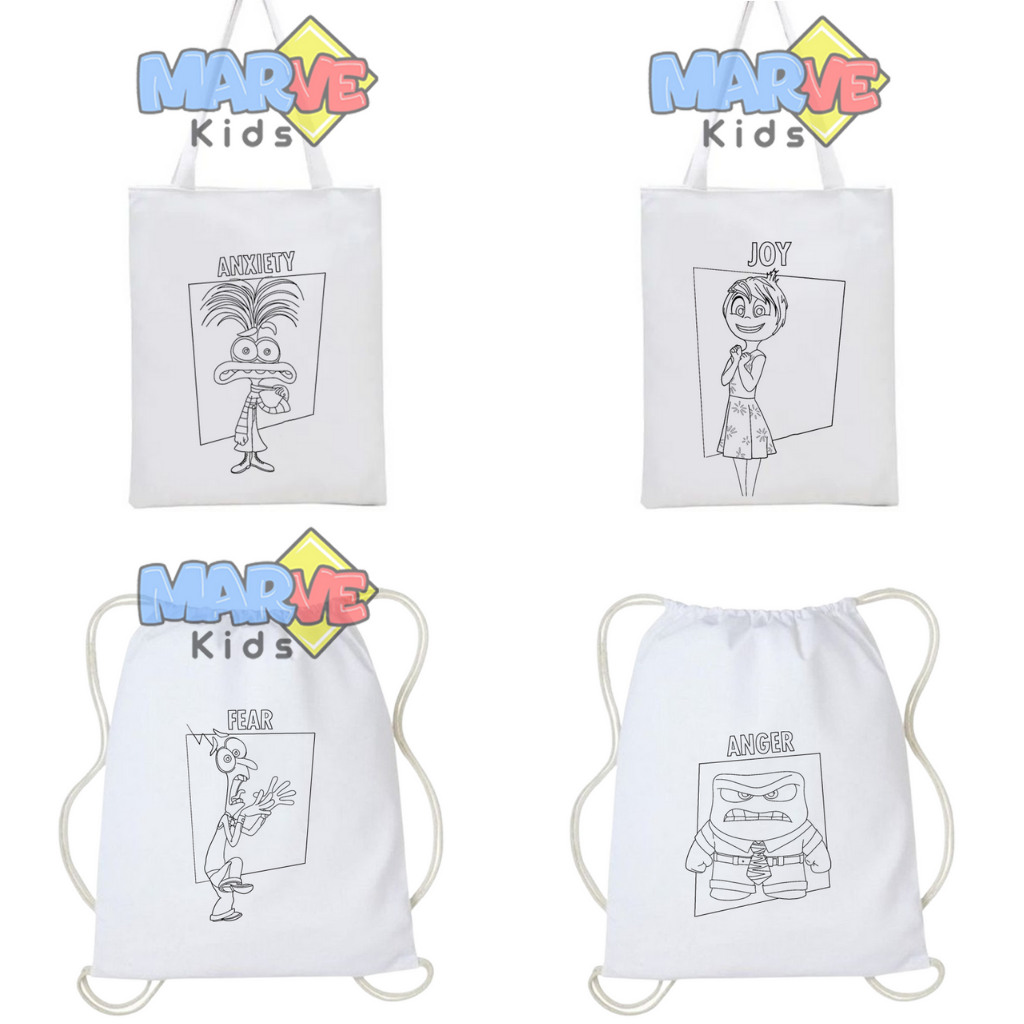Jual Totebag Tote Bag Tas Serut Goodie Bag Goodiebag Mewarnai Inside ...