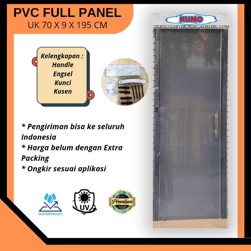 Jual Pintu Kamar Mandi/WC PVC Minimalis 1/4 Kaca Putih Pintu Elegan ...