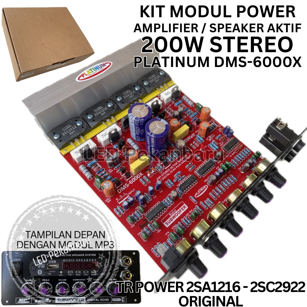 Jual KIT AUDIO MODUL SPEAKER AKTIF 300W STEREO AMPLI RAKITAN SLOT MP3 ...