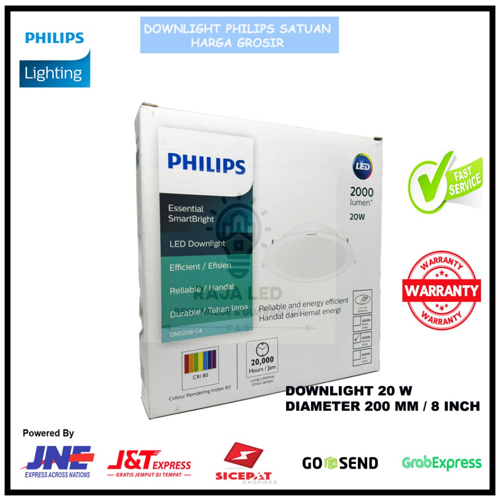Jual Lampu PHILIPS Downlight LED DN020B G4 20W 20Watt 20 Watt 20 W ...