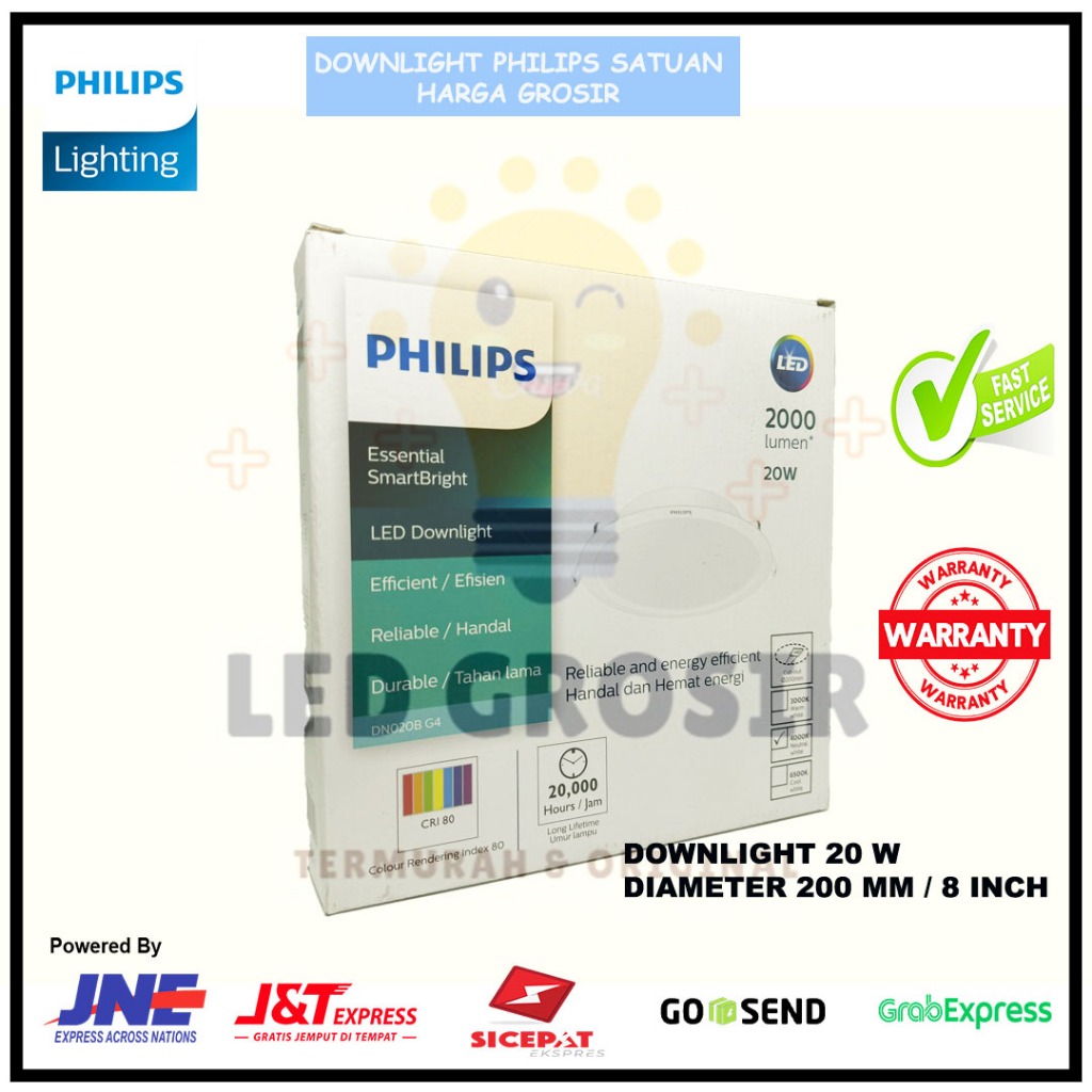 Jual Lampu PHILIPS Downlight LED DN020B G4 20W 20Watt 20 Watt 20 W ...