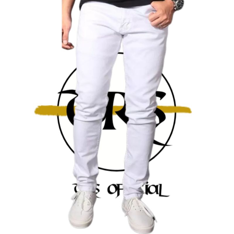 Jual Celana Jeans Putih Jumbo Pria Big Size Celana Jeans Putih Pria ...