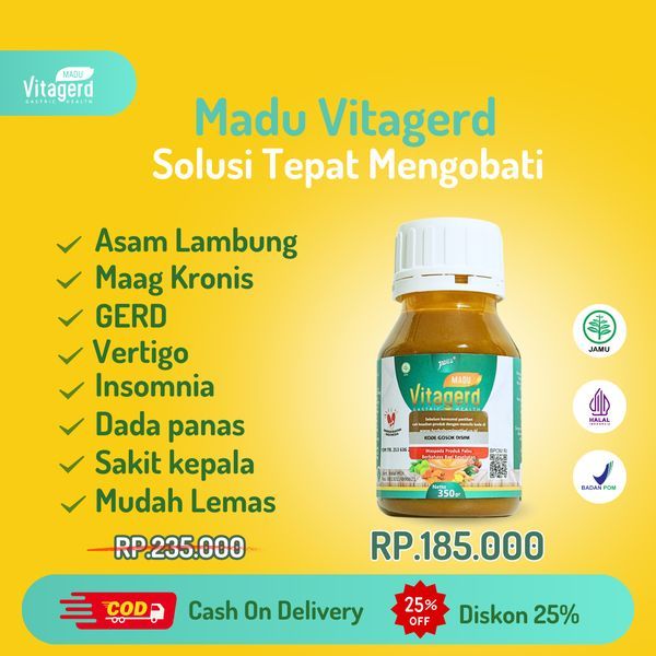 Jual Madu VITAGERD Herbal Obat GERD dan Asam Lambung Madu VITAGERD ...