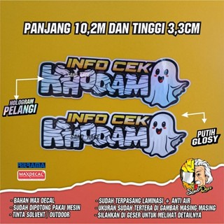 Jual sticker cek khodam viral kata kata lucu hologram print cutting ...