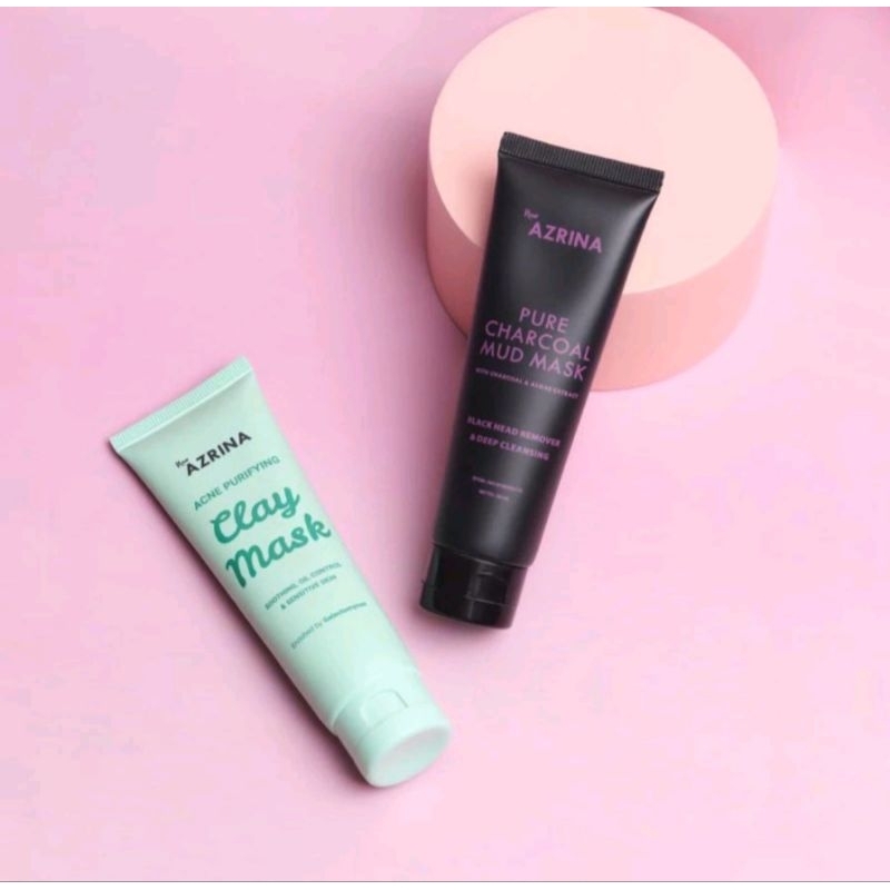 Jual [ Cuci Gudang ] Azrina Acne Purifying Clay Mask & Pure Charcoal ...