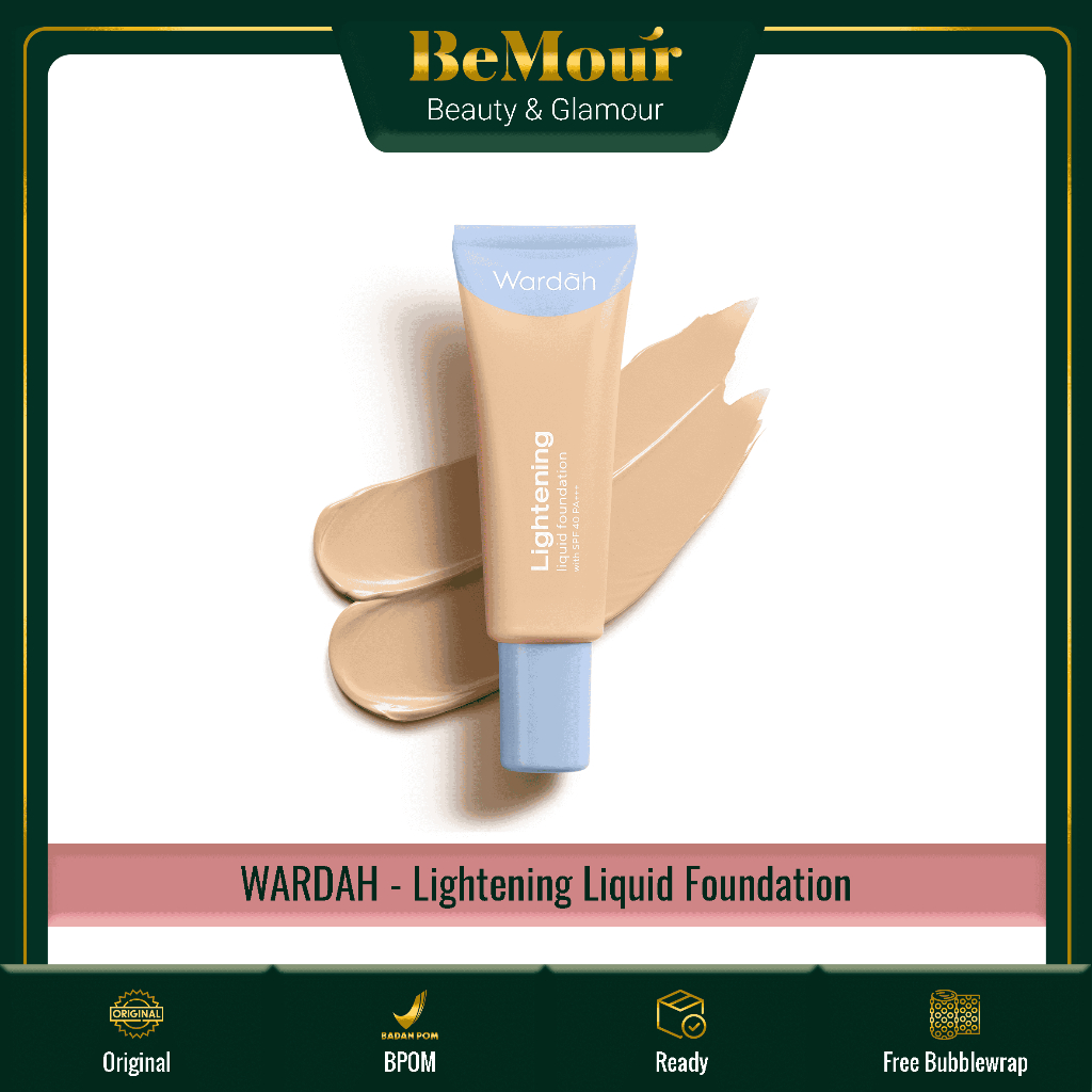 Jual WARDAH - LIGHTENING LIQUID FOUNDATION ( 25 ml ) - Foundation Base ...
