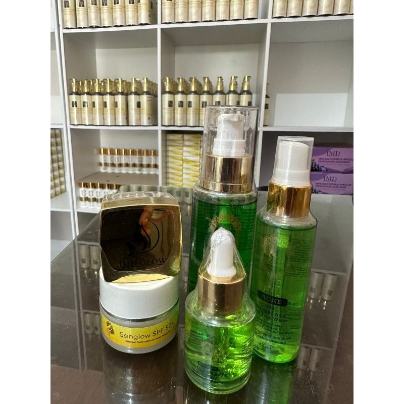 Jual SKINCARE IMD GLOW 5 ITEM ( CREAM MALAM,TONER,FACIAL WASH,SERUM ...