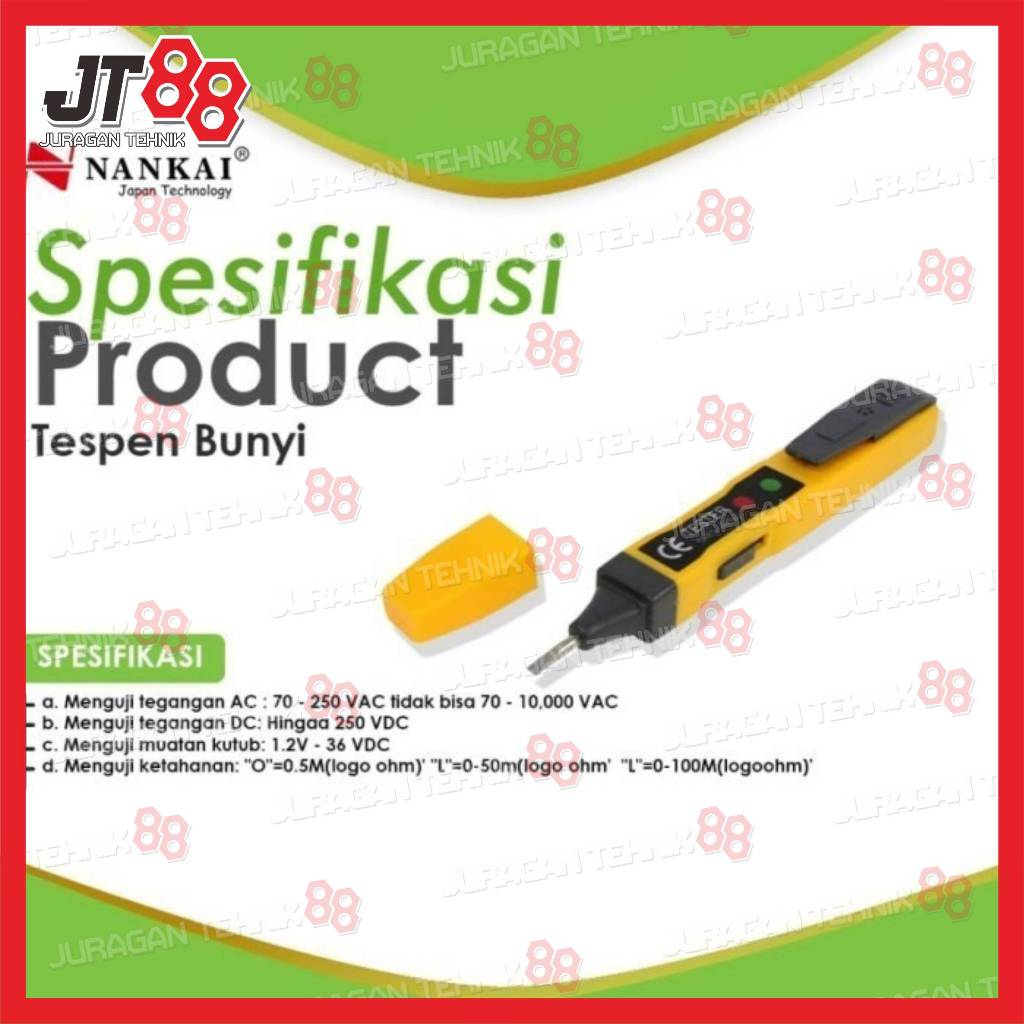 Jual Testpen Bunyi Nankai Tespen Tester Pendeteksi Kabel Listrik Putus ...