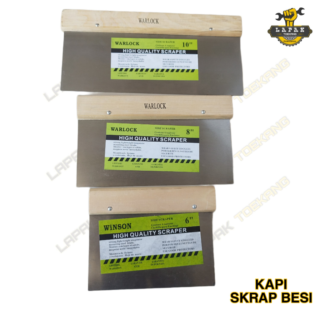 Jual Scraper Kape Kapi Skrap Gypsum Besi 6" 8" 10" | Shopee Indonesia
