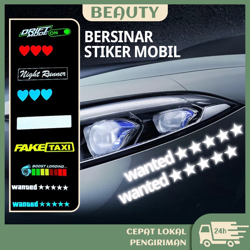 Jual Stiker Mobil Car El Sticker Led Elektrik JDM Kaca Depan Led Wanted ...