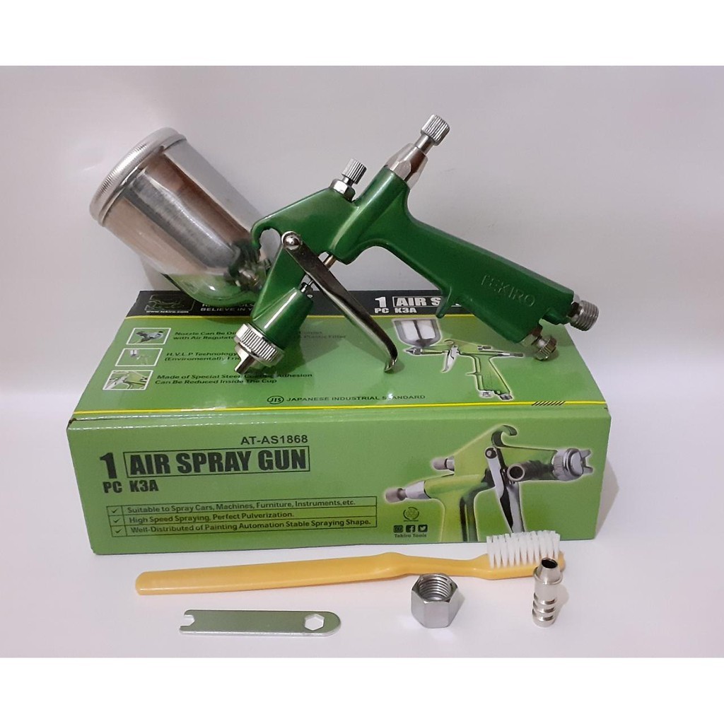 Jual TEKIRO Spray Gun Angin - Alat Semprot Cat Tabung Atas K3A 200 CC ...