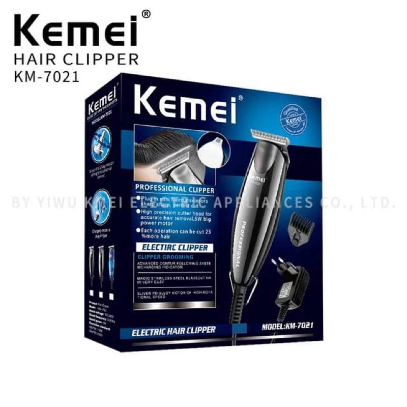 Jual Kemei KM-7021 Hair Clipper – Alat Cukur Rambut & Jenggot Pria, Bisa Ukir & Detailer, 2in1 ...