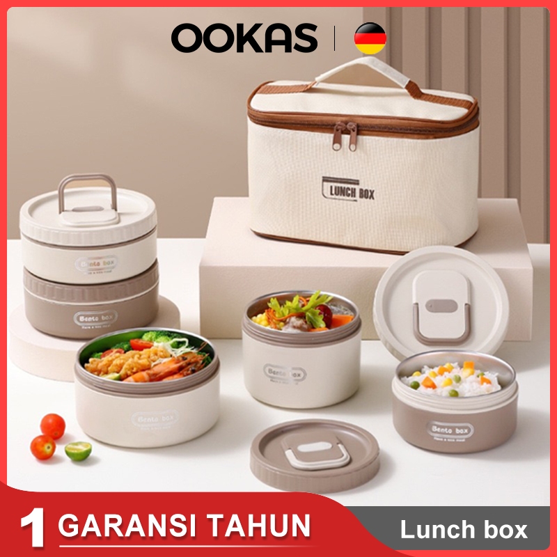 Jual OOKAS HOME Kotak Bekal Lunch Box Lunch Box Anti Tumpah Kotak Makan Siang Terisolasi ...