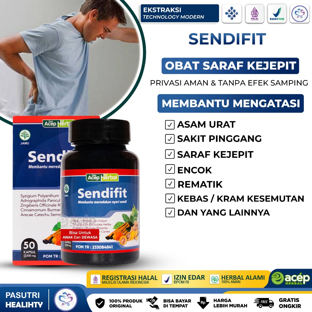 Jual Sendi Fit Asli Herbal Original Obat Saraf Kejepit Asam Urat ...