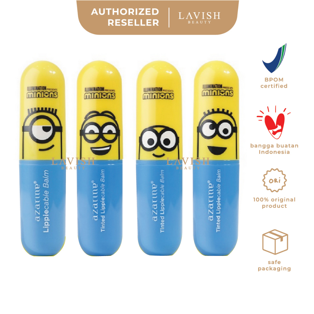 Jual AZARINE x MINIONS Tinted Lippiecable Balm Series (3.5gr) | Shopee ...