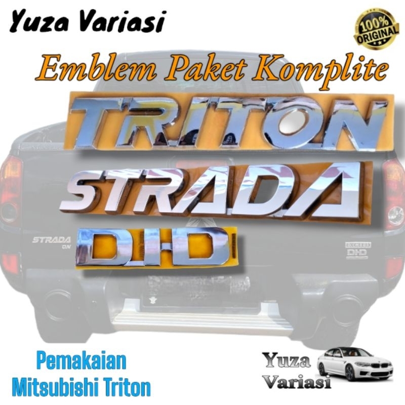 Jual Emblem Tulisan DID TRITON Original / Logo Emblem Tulisan DID ...