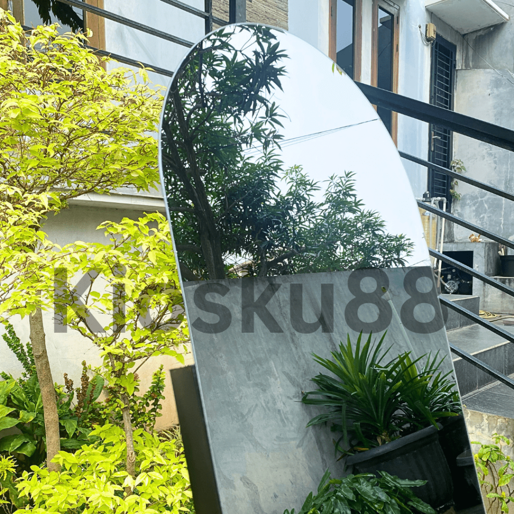 Jual Standing Mirror Oval Setengah Lingkaran Tanpa Frame Full Body ...