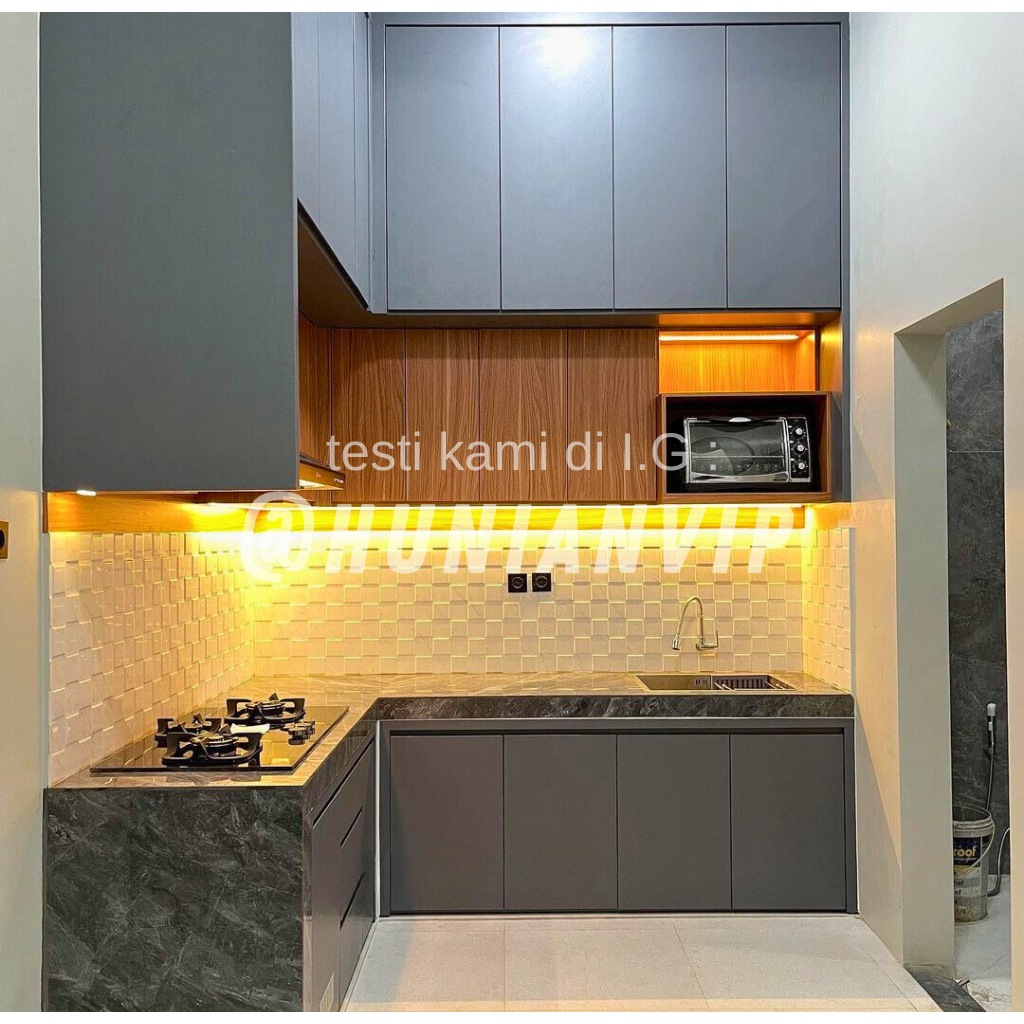 Jual Kitchen Set Custom minimalis / Kitchen Set HPL | Shopee Indonesia