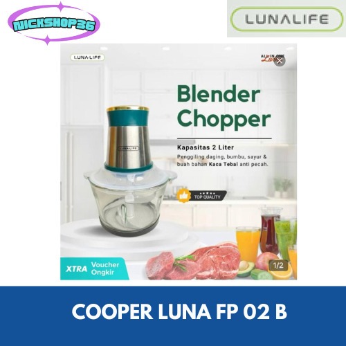 Jual Luna Life FP02B Blender Chopper Kaca 2 Liter - Penggiling Daging ...
