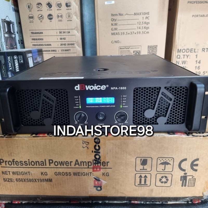 Jual POWER 2 CHANNEL DBVOICE NPA 1600 CLASS GB ORIGINAL POWER AMPLIFIER DB VOICE NPA1600 # XDB ...