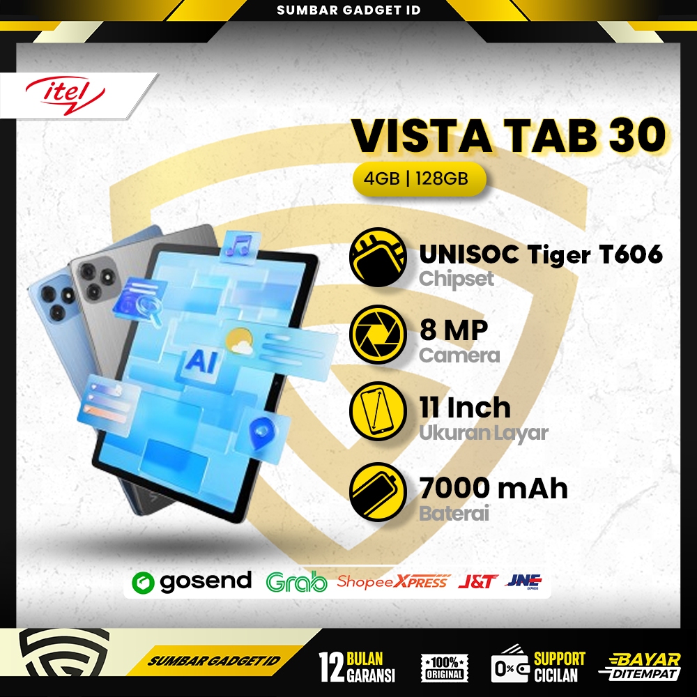 Jual itel VistaTab 30 Tablet- 4GB+128GB - 11" FHD+ IPS Display Screen ...