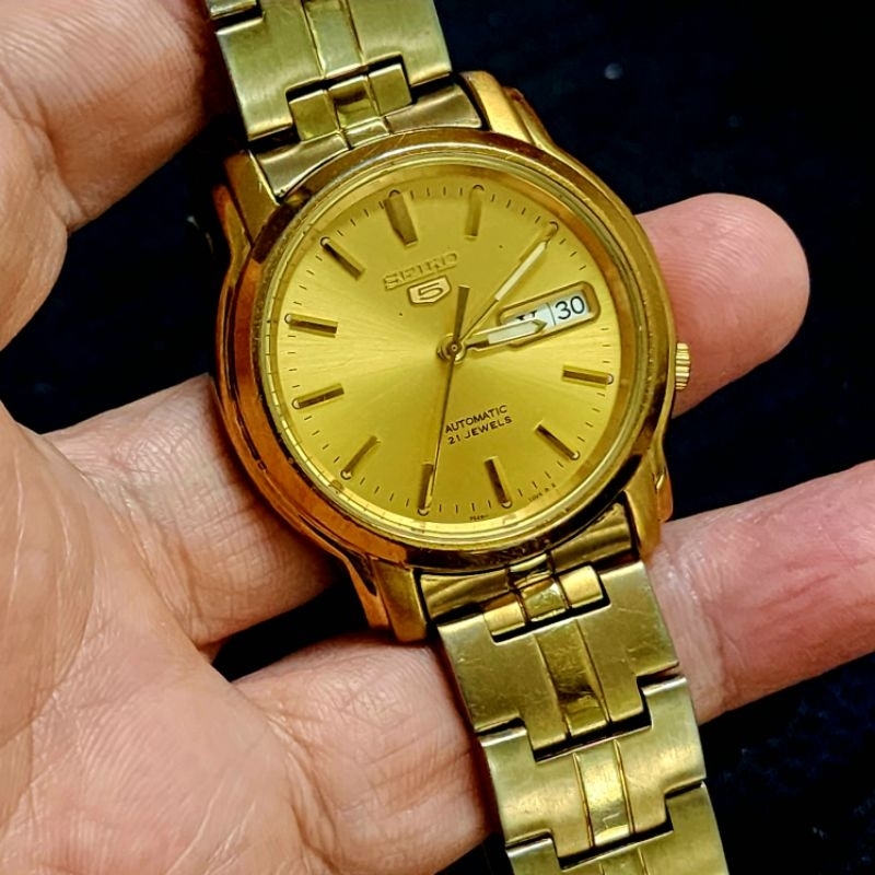 Jual Jam tangan SEIKO 5 Automatic GOLD ORIGINAL | Shopee Indonesia
