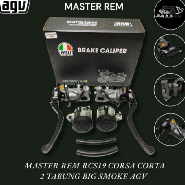 Jual Master rem Agv Rcs19 Corsa Corta Set 2 tabung Big Smoke Universal ...